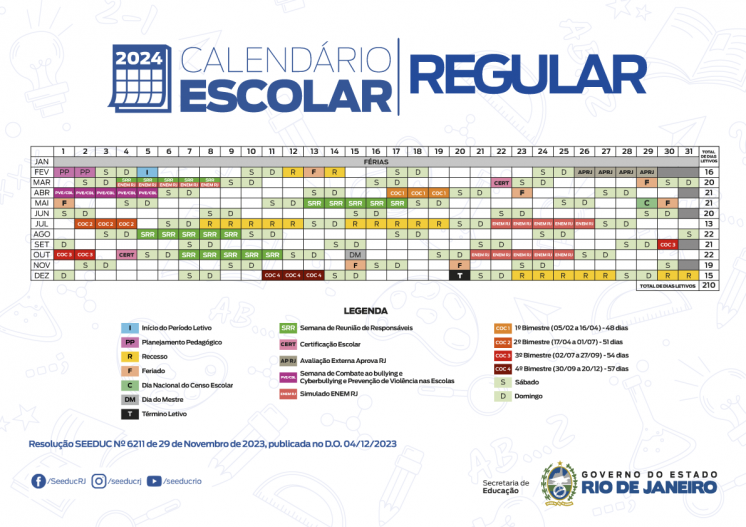 Volta às aulas 2024: veja os calendários oficiais!