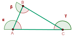 Ángulos interiores de un triángulo - Diccionario de Matemáticas | Superprof