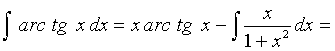 integral de arcotangente de x - Diccionario de Matemáticas | Superprof