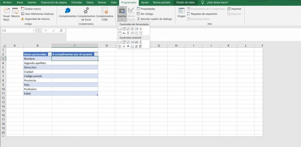 ¿Cómo Crear un Formulario en Excel?