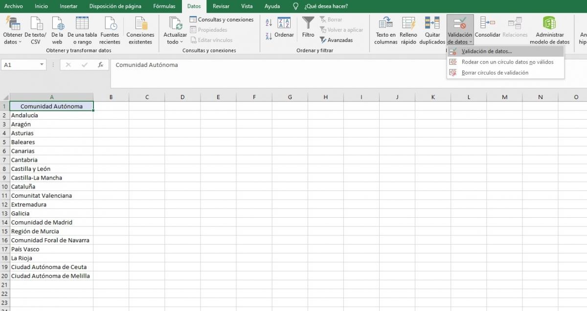 ¿Cómo Hacer una Lista Desplegable en Excel?
