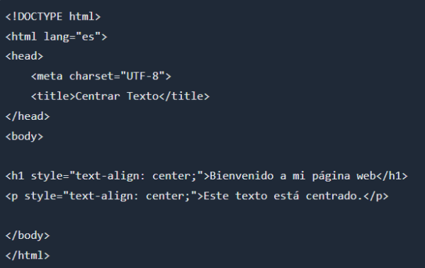 Texto en HTML: cómo centrar, subrayar y dar estilo