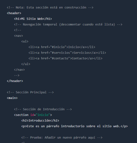 Comentarios en HTML: cómo usarlos para organizar tu código