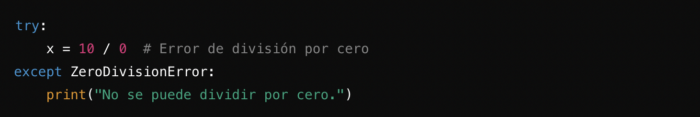Excepciones Python: tratar errores ‘try except’ fácilmente