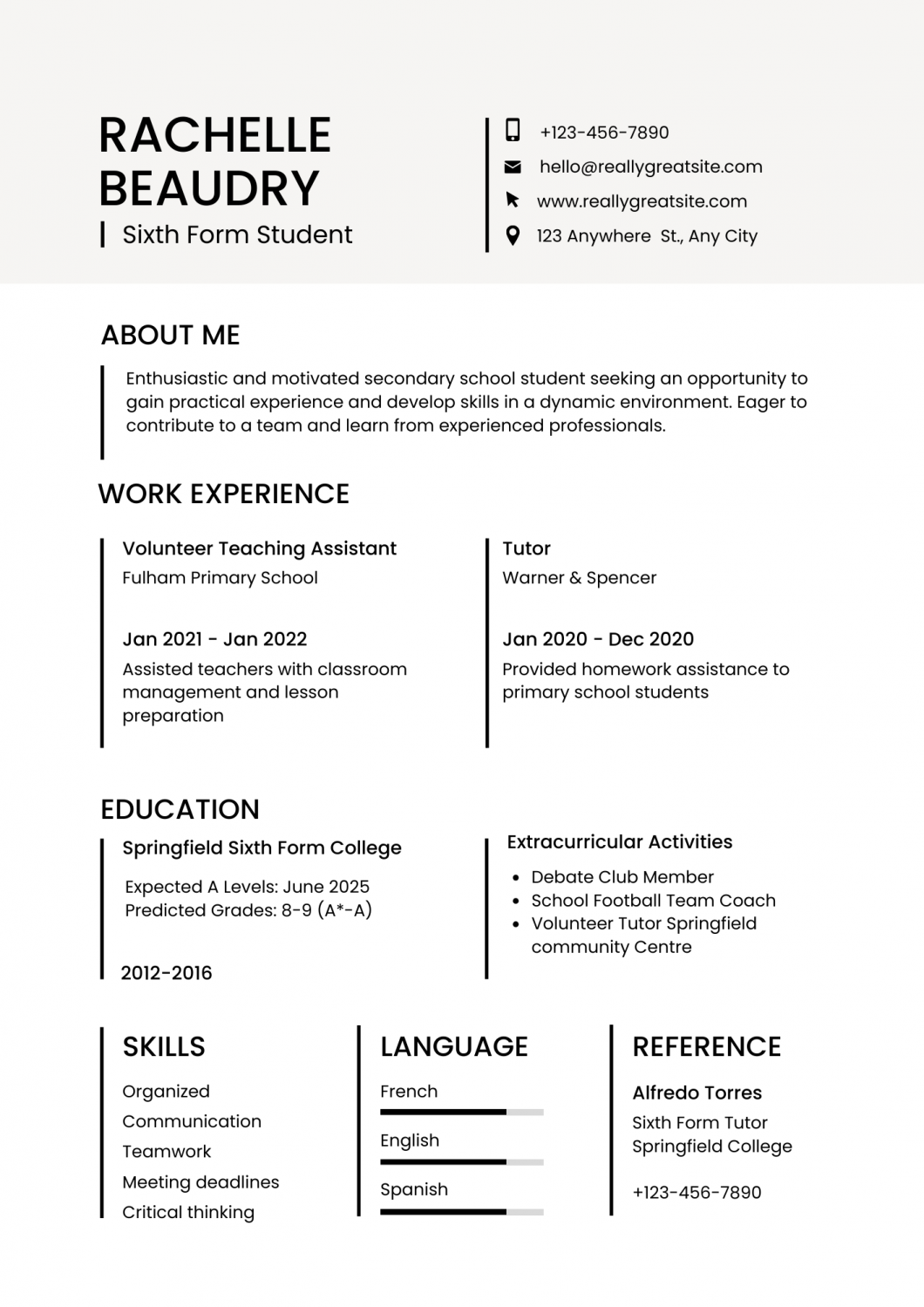 CV with No Work Experience: Sample CVs & Personal Statement