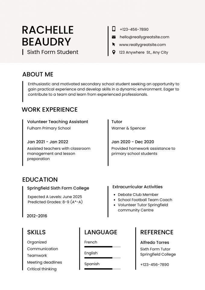 CV with No Work Experience: Sample CVs & Personal Statement