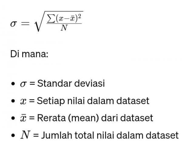 Standar Deviasi : Pengertian, Rumus, Manfaat, Contoh Soal