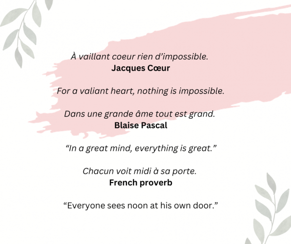 Motivational Quotes in French With English Translation