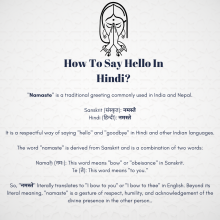 How to Say Hello in Hindi