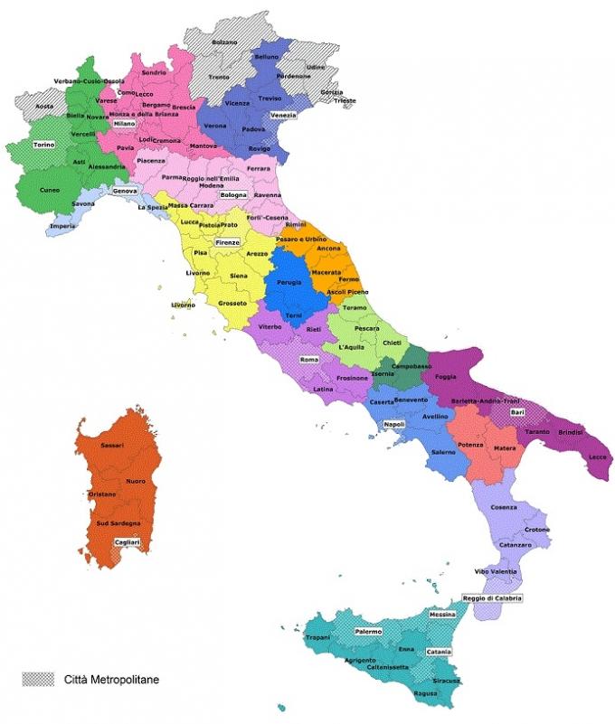 Mappa dialetti italiani