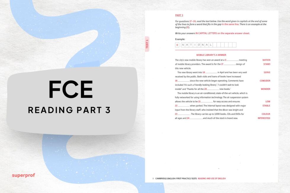 FCE Reading and Use of English: estructura y tipos de ejercicios