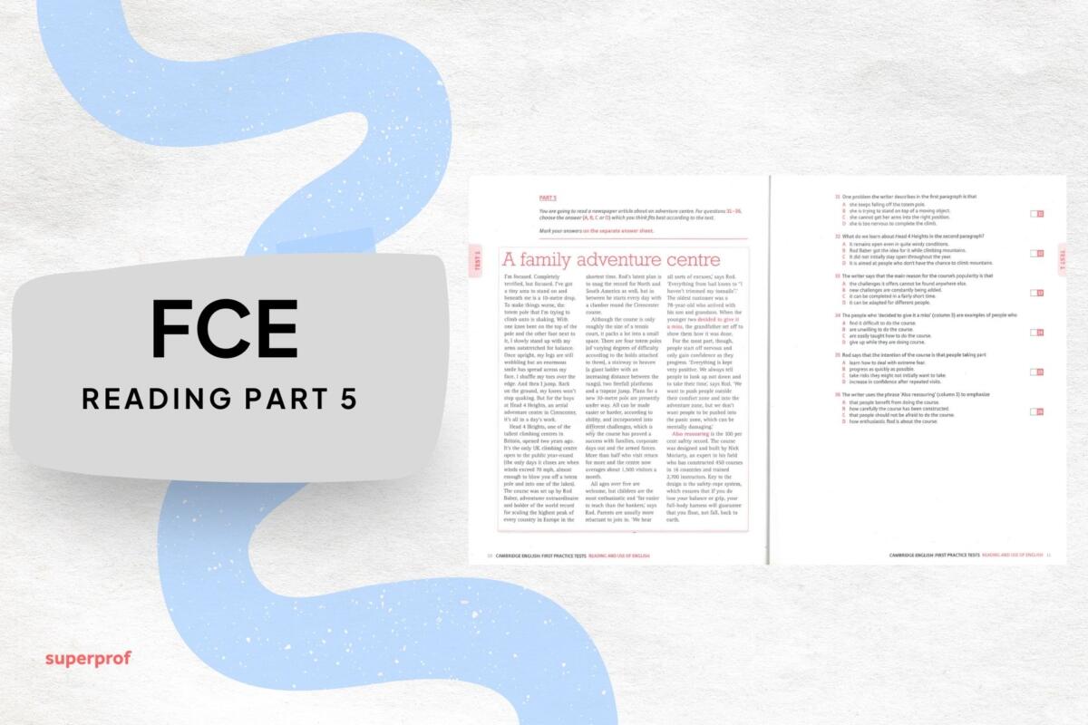 FCE Reading and Use of English: estructura y tipos de ejercicios