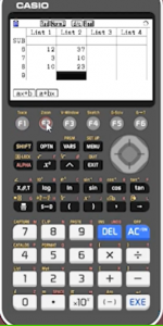 Regression line , PMCC - scientific calculator.